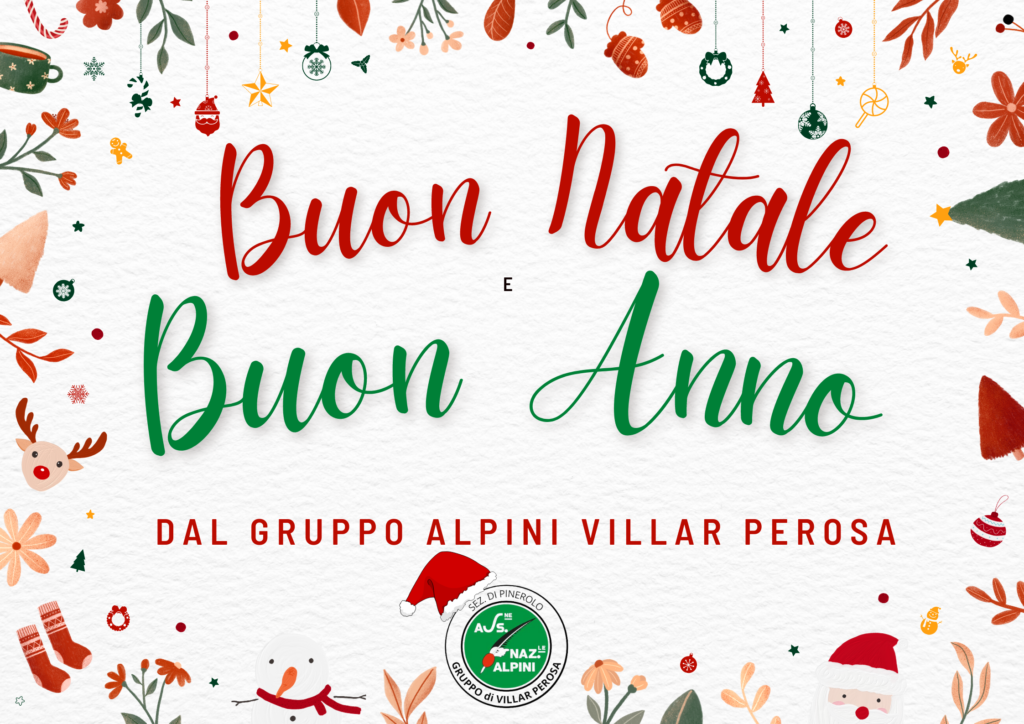 Auguri di Buon Natale e Buon Anno dagli Alpini